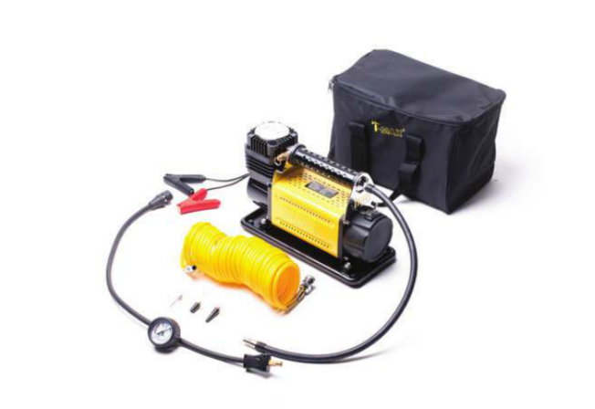 מדחס אויר T-MAX 12V + חיבור קרוקודילים למצבר ותיק נשיאה - Agrooz