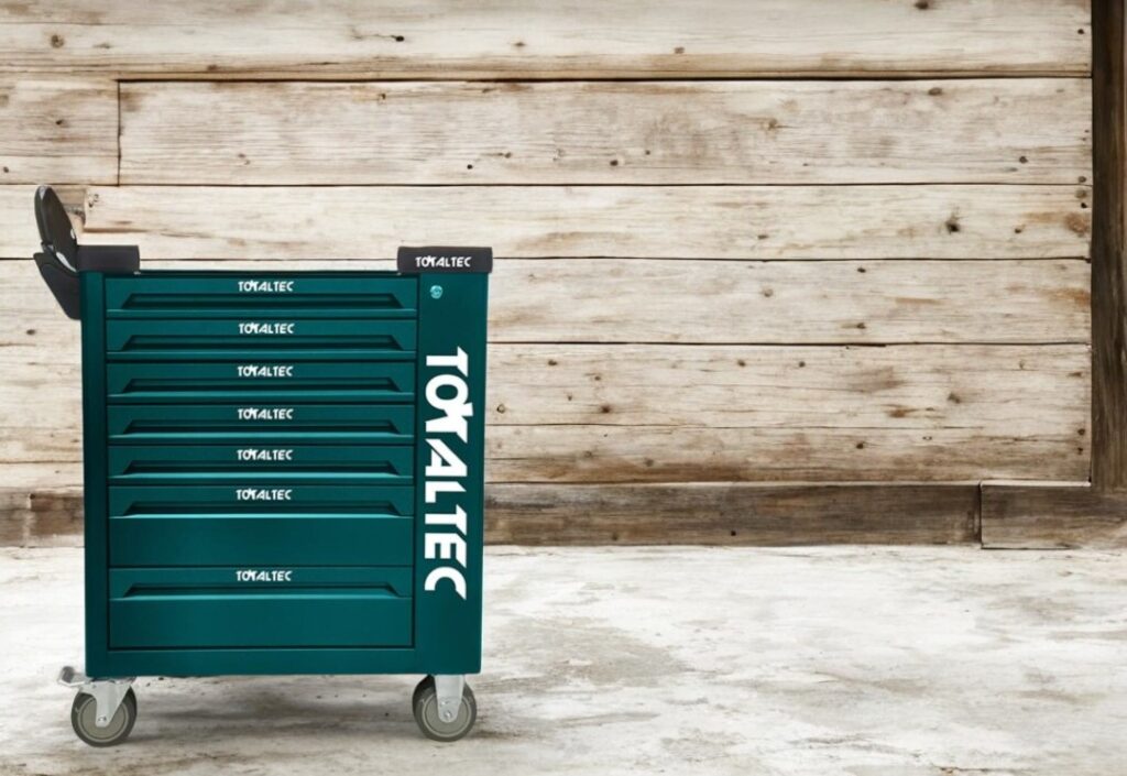 ארון כלים מאובזר על גלגלים (עגלת מוסך) 7 מגירות + ארון צד + 258 כלים - Agrooz