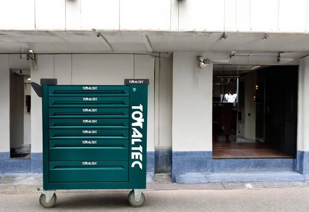 ארון כלים מאובזר על גלגלים (עגלת מוסך) 7 מגירות + ארון צד + 258 כלים - Agrooz