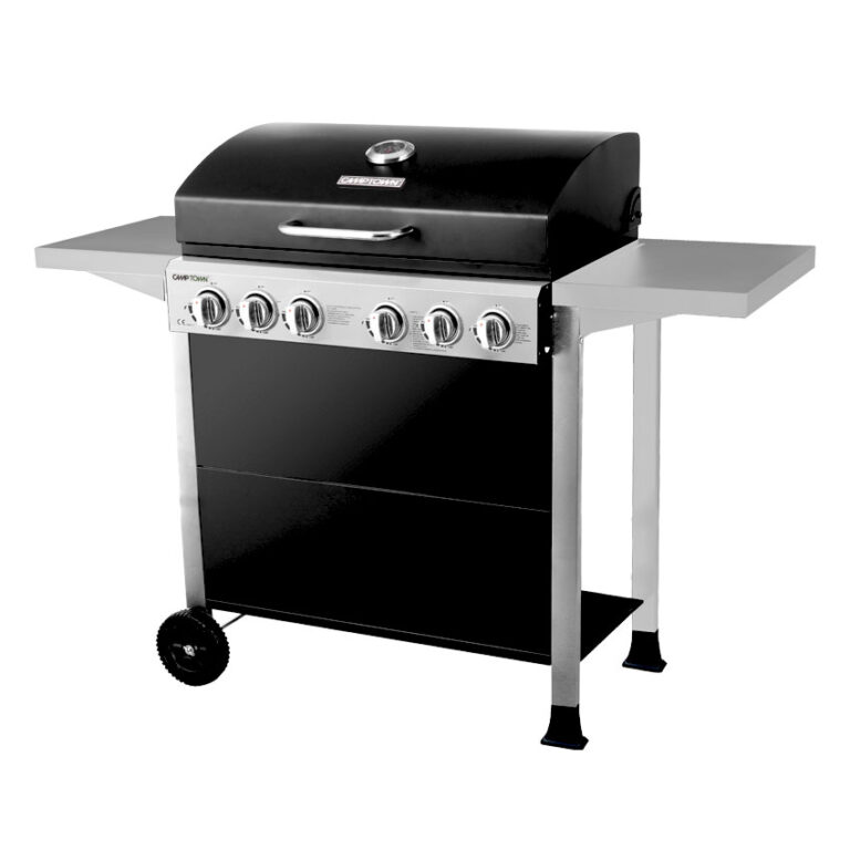 מנגל גריל גז למרפסת 6 מבערים נירוסטה - Agrooz