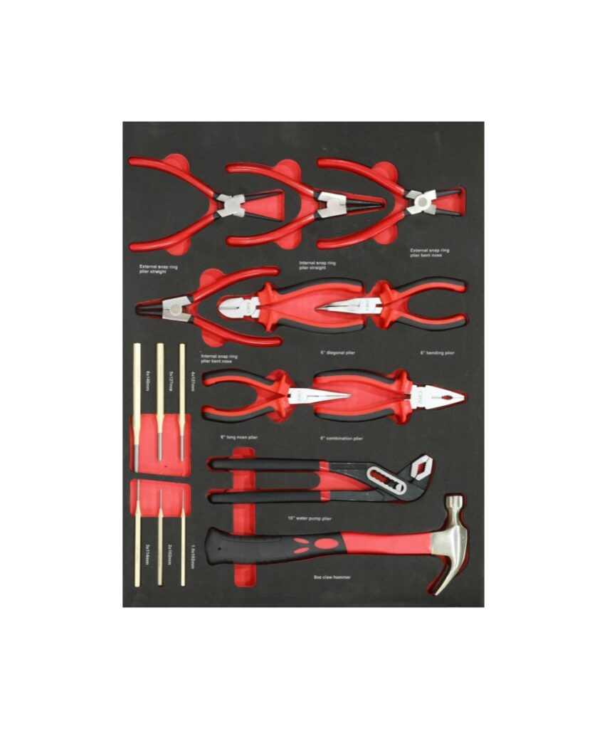 עגלת כלים מזוודת הכוללת 250 חלקים ומתנה 12 זוגות כפפות PU - Agrooz